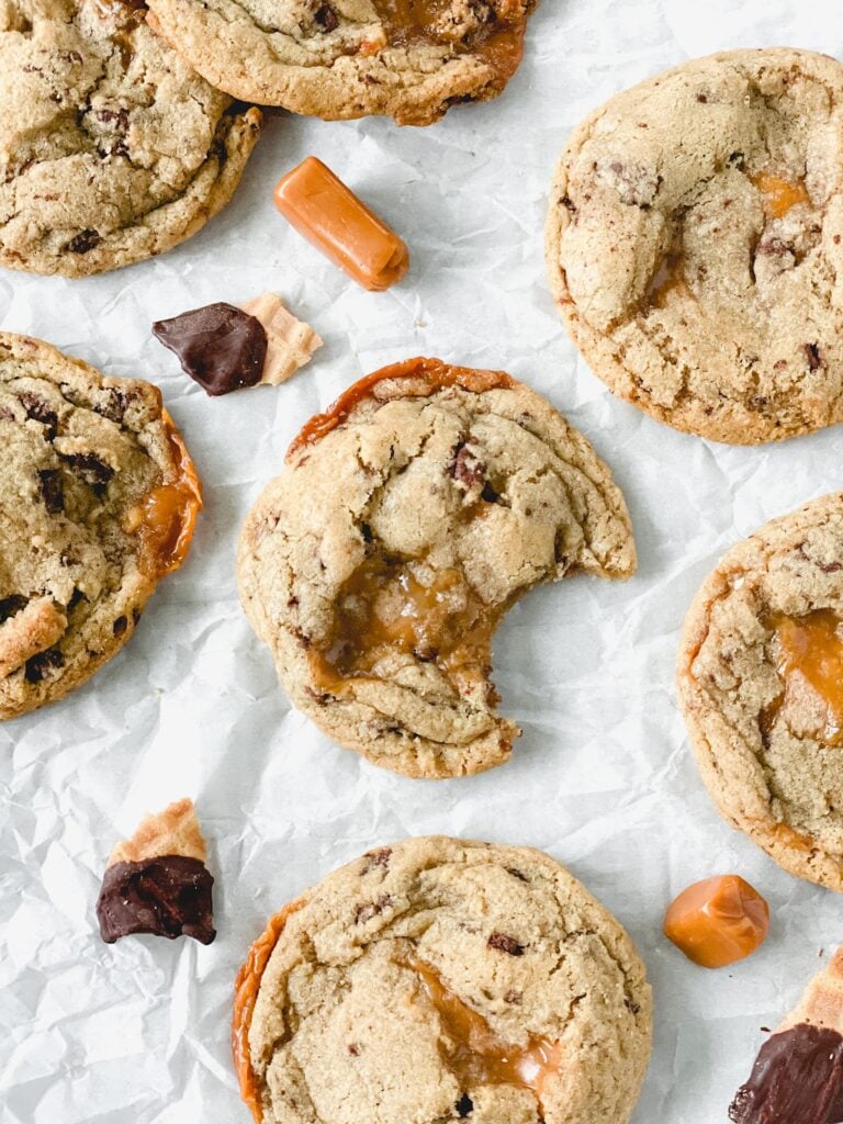 Caramel Cone Crunch Cookies